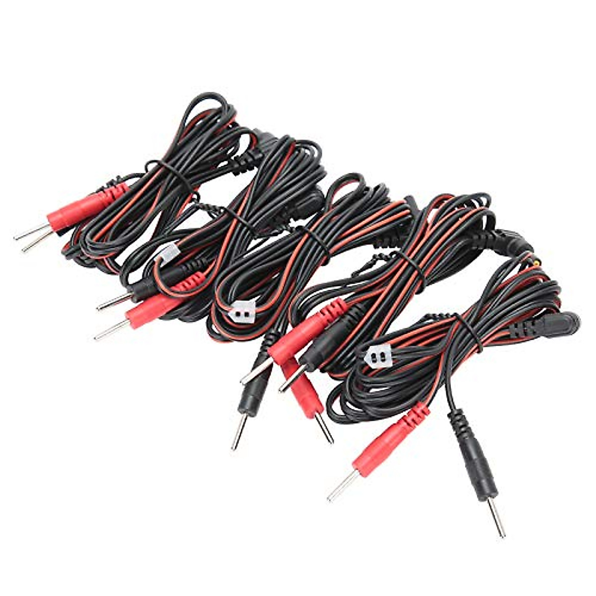 Sonew 10pcs / Bag 2.35mm 1.2m 2‑in‑1 Pin Type Electrode Wires Cable, TENS Cable Wires for TENS Unit Physiotherapy Machine