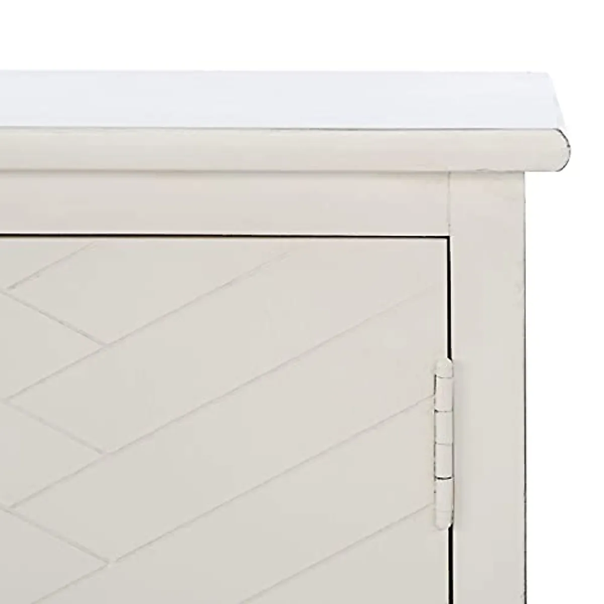 SAFAVIEH Home Collection Magnolia Distressed White 2-Door 2-Shelf Media Stand (up to 55-inch Flat Screen TV)