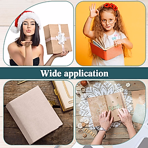 SmoothNovelty 4 Pcs 40 x 16 Inches Book Cloth Bookcover Fabric Surface with Paper Backed Book Binding Cloth Fabric Book Cover for Scrapbooking Album DIY Craft Supplies Home, 4 Colors (Earth Color)