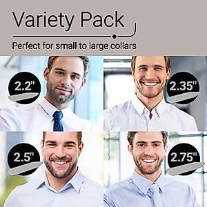 Moulet 56 Collar Stays for Men's Dress Shirts - Premium, 4 Sizes - Metal Collar Stays (Stainless Steel)