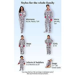 PajamaGram Family Pajamas Matching Sets - Christmas Onesie, Gray, Pets, SM