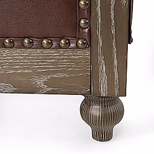 Christopher Knight Home Castalia Sofas, Dark Brown + Natural