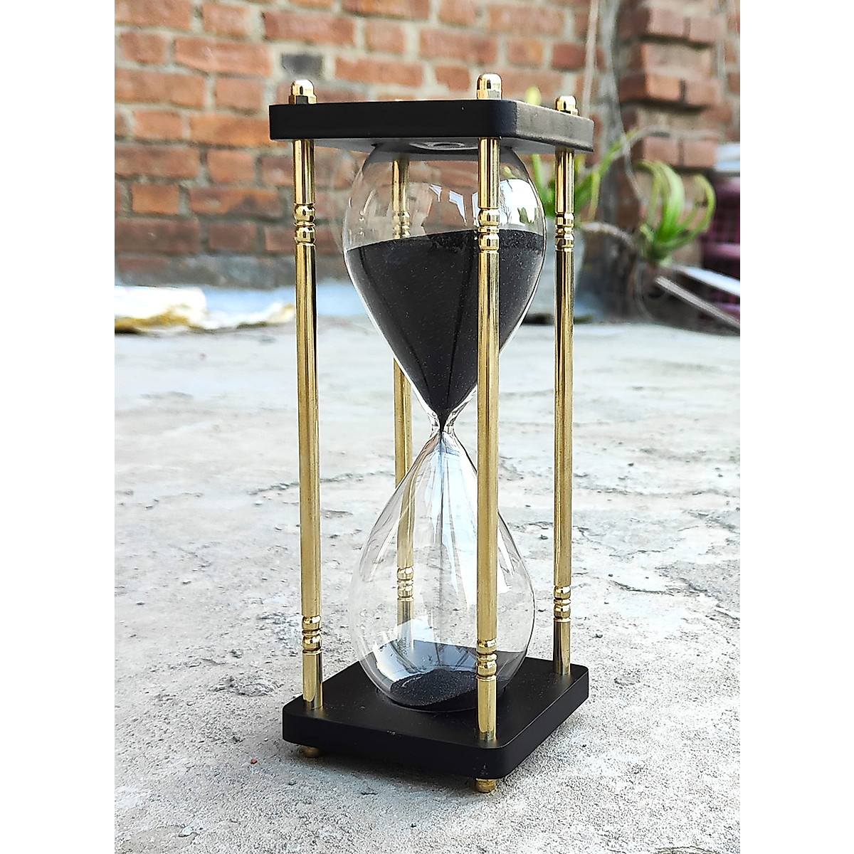 Karv Instruments Solid Brass Bars Decorative 15 Minutes Hourglass