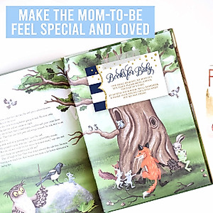 25 Books for Baby Shower Request Cards - Nautical Baby Shower Invitation Inserts, Baby Shower Book Request Baby Shower Guest Book Alternative, Bring A Book Instead of A Card, Baby Shower Book Request