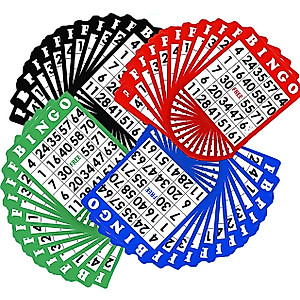 Regal Bingo - Bingo Cards and Reusable Chips Bingo Game Set - 50 Standard Playing Cards, 50 Calling Cards & 500 Multicolored Bingo Chips (50 Mixed Set)