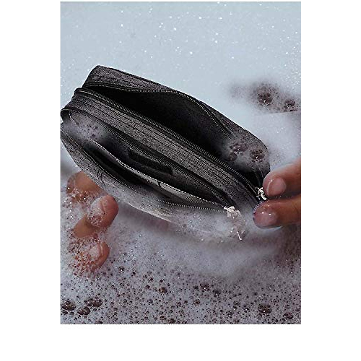 Pencil Case Large Capacity Pencil Bag Pouch with Durable Double Zipper by Only Warm for School office Heather Grey