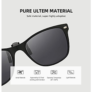 Bauhaus Polarized Clip on Sunglasses for Men & Women UV Protection with Flip Up Anti Glare Fishing Driving Glasses Yellow