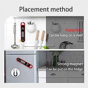 Digital Meat Thermometer Waterproof Instant Read Meat Thermometer for Kitchen Ultra Fast Reading Food Thermometer for Cooking Candy Deep Fry Liquids Beef Kitchen Baking Smoker Grill BBQ