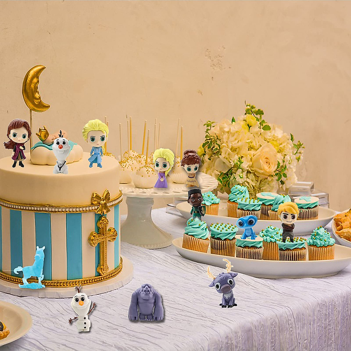Frozen Cake Topper, 12Pcs Frozen Cake Decorations Action Figures, Frozen Action Figure, Mini Figurines Toy Frozen Cake Decoration for Kids Birthday Baby Shower Frozen Theme Party Supplies Birthday