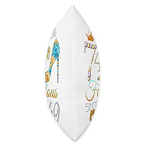 74th Birthday Queen EST 1949 Designs Gifts Womens Womens Chapter EST 1949 74 Years Old 74th Birthday Queen Throw Pillow, 18x18, Multicolor