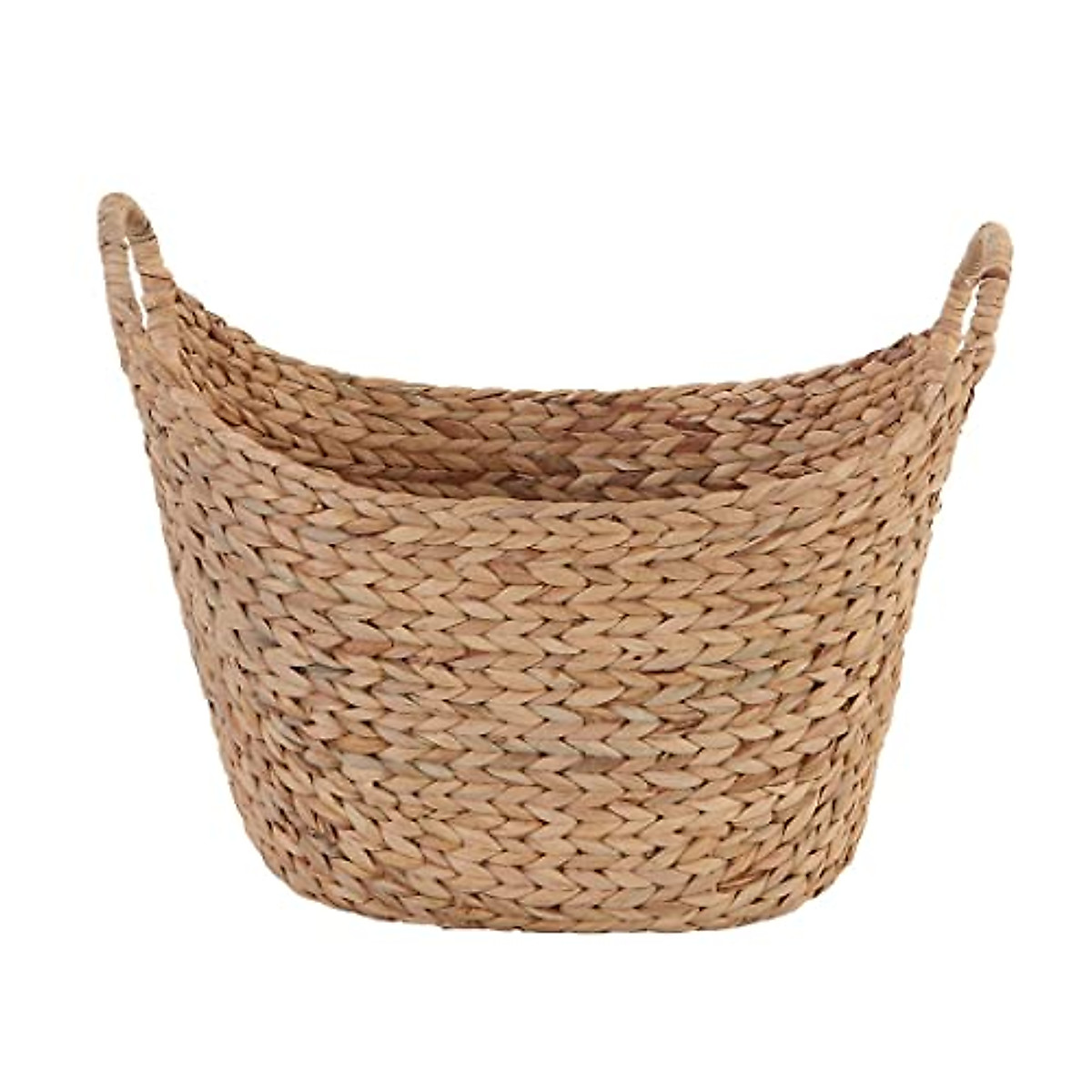 Large Natural Water Hyacinth Boat Basket - Easy to use