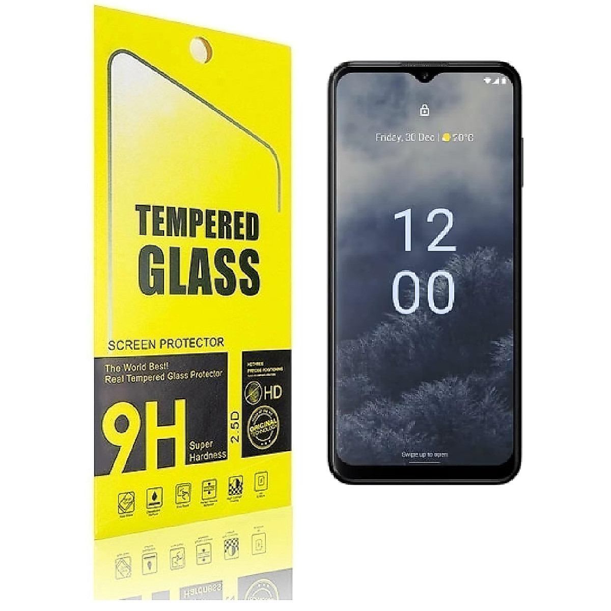 PT Tempered Glass + Shockproof Hybrid Cover Phone Case for Nokia G310 5G + Gift Stand (Dark Pink)