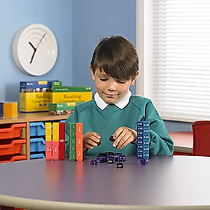 Learning Resources Fraction Tower Equivalency Cubes - 51 Pieces, Ages 6+ Math Learning Toys for Kids, Math Classroom and Homeschool Accessories, Fractions Learning for Kids,Back to School Supplies