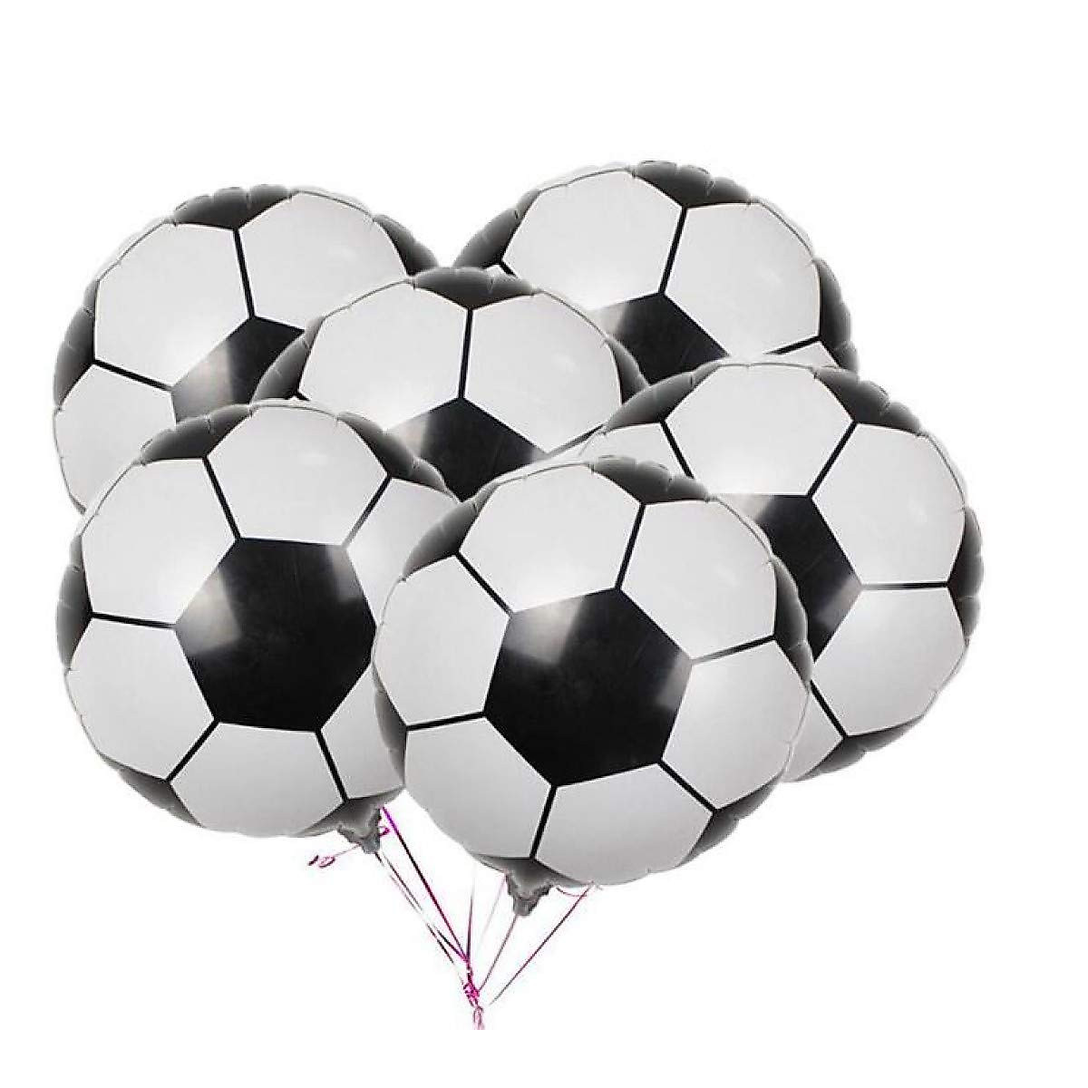 24 Pcs 18 Inch Soccer Balloons Aluminum Foil Balloons Mylar Balloons for birthday party Soccer Party Decorations Football Party Supplies Birthday Party Decoration 45cm