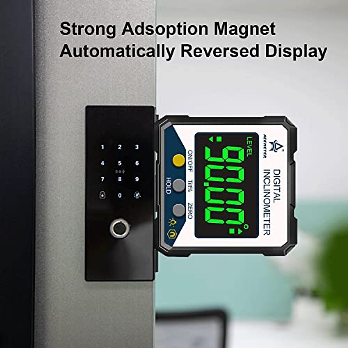 Magnetic Digital Angle Finder Protractor Inclinometer- Digital Inclinometer -Fast & Stable Measurement Tool with Magnetic Base and Backlit Display