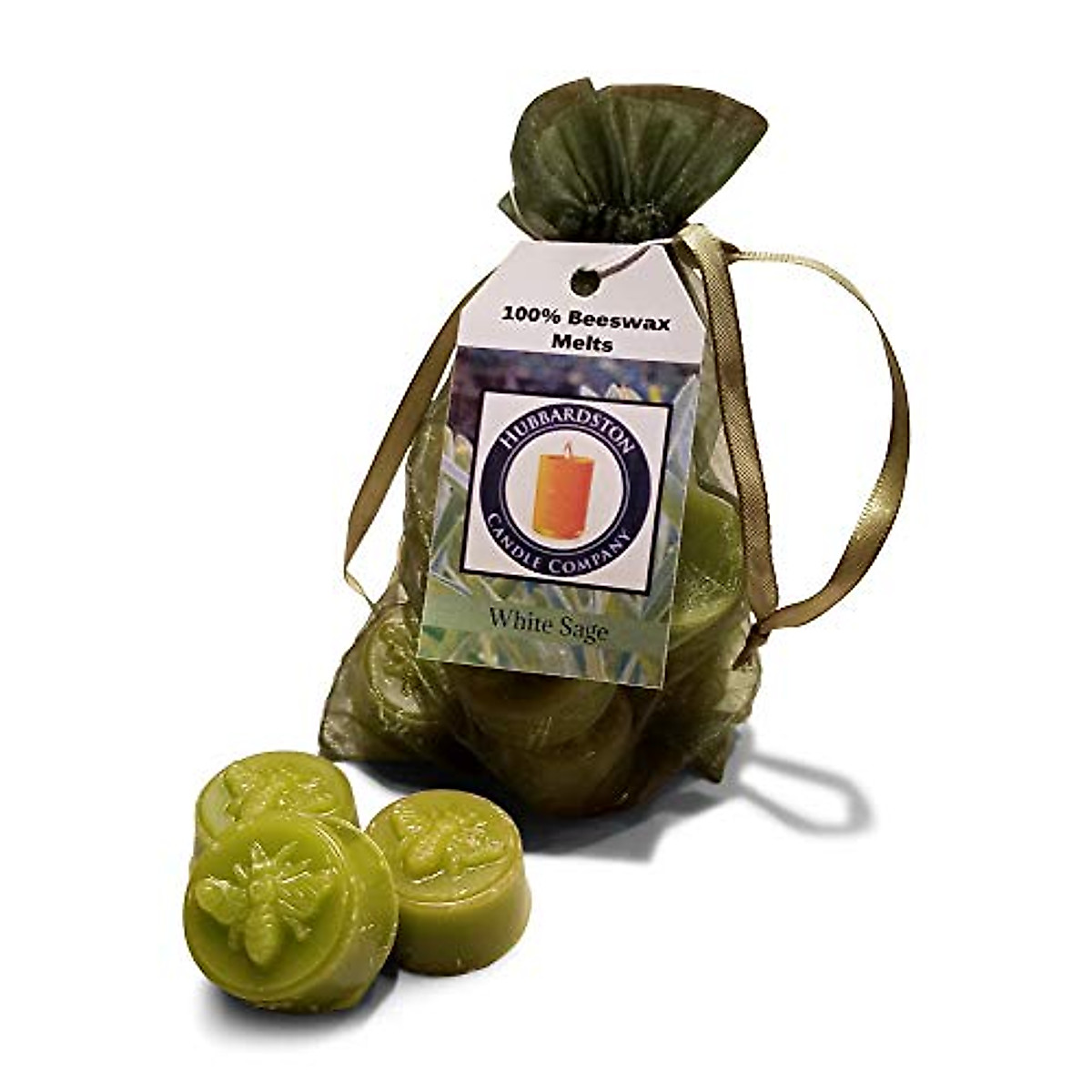 White Sage Scented Beeswax Melts, Hand Poured by Hubbardston Candle Company (6)