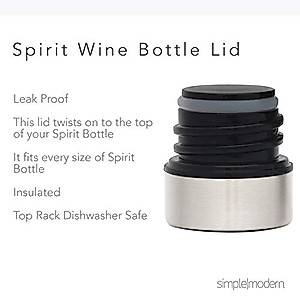 Simple Modern Spirit 25oz Wine Bottle - Double Wall, Vacuum Insulated Wine Bottle with Leak Proof Lid - 18/8 Stainless Steel Shimmer: Rose Quartz (Wine Tumbler)