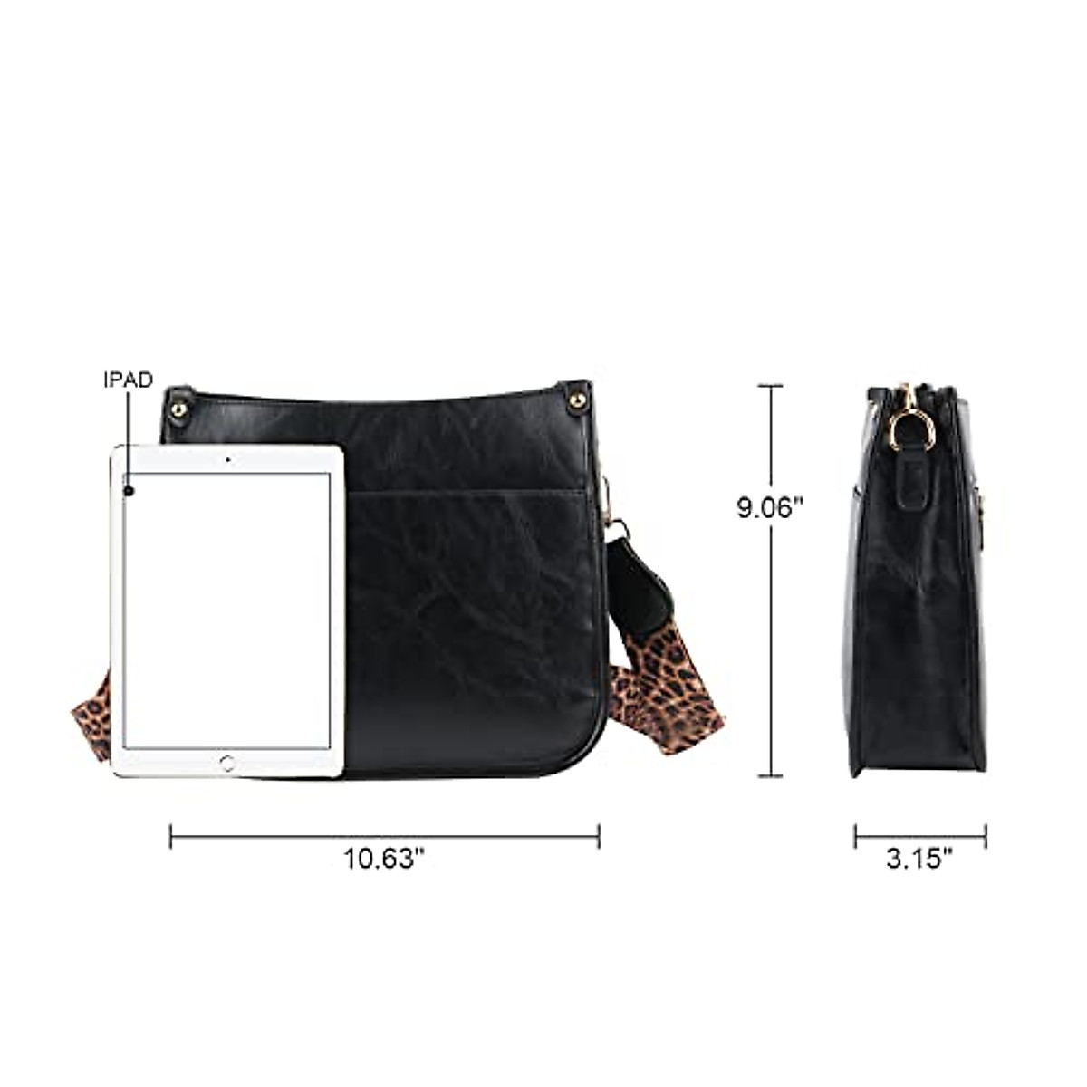 Freie Liebe Guitar Strap Crossbody Bags for Women Faux Leather Crossbody Purses Large Designer Sling Handbags