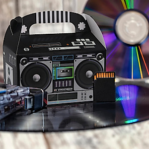 80s Party Favors Boxes – 24-Pcs 80s 90s Party Favor Boxes – Durable and Thick Cardstock Paper – Boom Box Retro Bulk Party Favor Boxes – Favor Box Set for Bachelorette Parties, Bridal Shower, Party