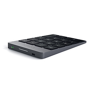 Satechi Slim Aluminum Bluetooth Wireless Keypad 18-Key Numpad Keyboard Extension – for iMac Pro, iMac, Mac Mini, MacBook Pro/Air, Windows, PC, Laptop and More - Space Gray
