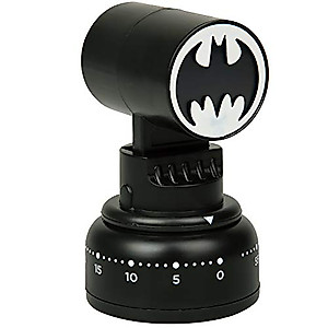 Batman Kitchen Timer - Bat Signal Lights Up When Time is Done - Cook Like a Super Hero - Great DC Justice League Gift for Men and Women