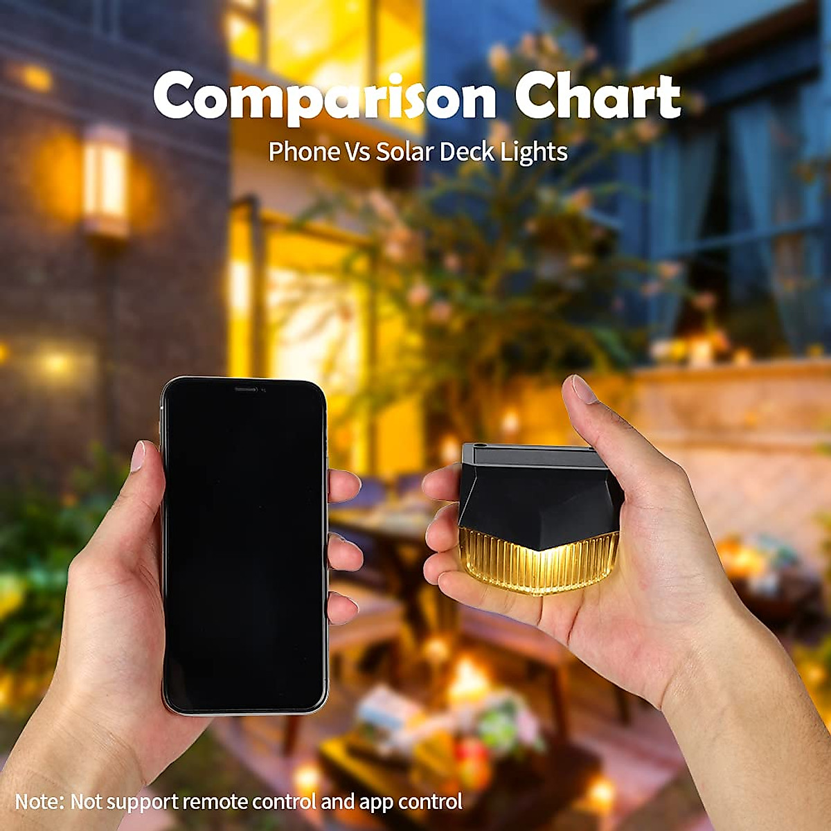 Kihoplly Solar Step Lights Outdoor, 4 Pack Solar Deck Lights Waterproof LED Solar Fence Lights for Garden Fence Patio Yard Stair Pathway Driveway Dock Porch Path