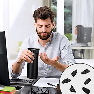 6Pcs Rubber Lid Stopper Compatible with Contigo West Loop Autoseal Travel Coffee Cup, Replacement Stopper Seal Part for Contigo West Loop Coffee Mug, Replacement Parts for Contigo Water Bottle(Black)