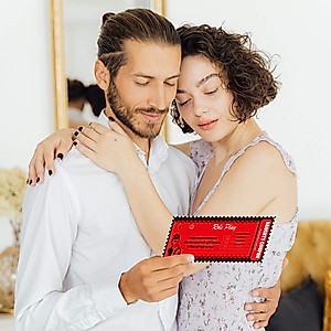 Juccybe Love Naughty Coupons, 20 Pack, Red Lip, Unisex-Adults, Multicolor, Occasions like Valentine's Day, Wedding, Christmas