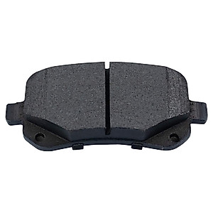 TRQ Rear Brake Pad & Rotor Kit Brake Caliper Brake Pads Brake Rotor Semi-Metallic Premium G-Coated Compatible with 2009-2013 Dodge Journey