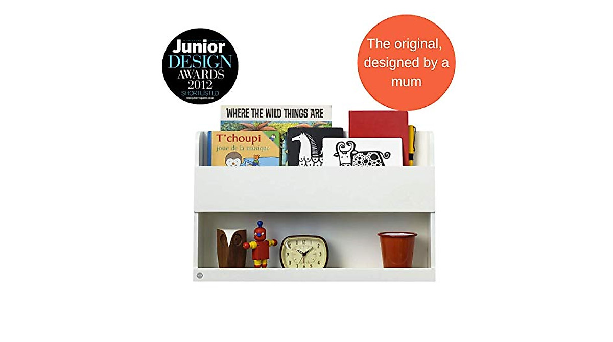 Tidy Books Bunk Bed Shelf - Safe, Eco-Friendly Bedside Storage for Kids