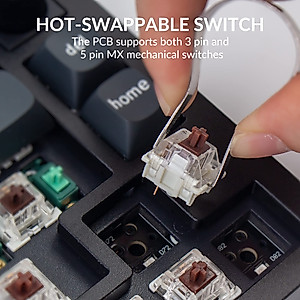 Keychron Q2 Wired Custom Mechanical Keyboard Knob Version, 65% Layout QMK/VIA Programmable Macro with Hot-swappable Gateron G Pro Brown Switch Double Gasket Compatible with Mac Windows Linux (Black)
