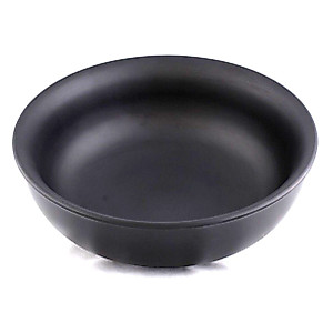 Lucky Star Melamine Round Bowls Set Ramen Vietnam Pho Noodles Soup Bowls, 8-1/16"dia. X 3-1/16” H (Capacity: 48 oz), Black (24)