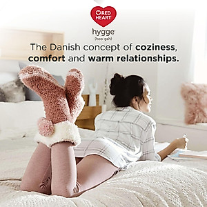 Red Heart Hygge Yarn, 3 Pack (8 Ounce), Pearl 3 Count