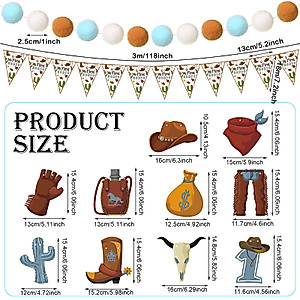 Peryiter My First Rodeo Decorations Boy Cowboy 1st Birthday Party Decorations 5 Pieces My First Rodeo Banner Cowboy Baby Shower Decorations for Boy Rodeo Birthday Party Supplies