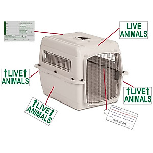 Live Animal Label Set of 5 Stickers w/ Pet Passport Pouch Clear