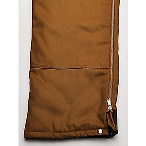 Dickies Men's Premium Insulated Bib Overall, Brown Duck, XX-Large/Short