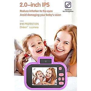 MEENE 4000w Front Rear Dual Lens Digital Camera Mini Video Photo SLR Cameras Cartoon Toys Children Birthday Gifts (Color : Yellow)