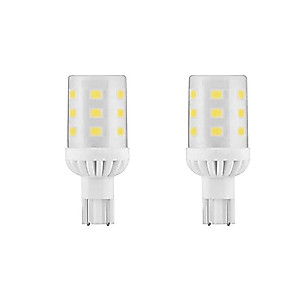 Makergroup T5 T10 Wedge Base LED Light Bulbs 12VAC/DC 3Watt Cool White 6000K for Outdoor Landscape Lighting Deck Stair Step Path Lights and RV Travel Tailer Lights 2-Pack