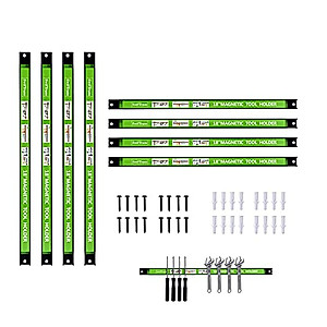 Magnetic Tool Holder 18 Inch 8 Pack Heavy Duty Magnet Tool Bar Strip Rack Wall Mount Green¡­
