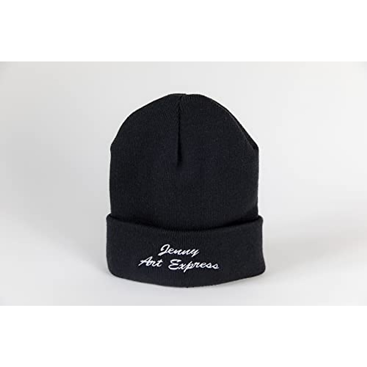 Custom Embroidered Beanies - Add Your Text or Name - Personalized Winter Knit Cap Hats Black