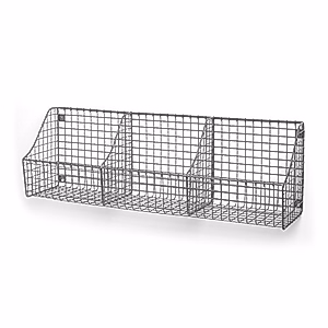 Spectrum Diversified Wall Mount Triple Storage Basket, Satin Nickel