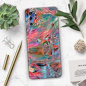 DesignSkinz Liquid Abstract Paint Remix V45 Protective Vinyl Decal Wrap Skin Cover Compatible with The Samsung Galaxy S20 (Screen Trim & Back Glass Skin)