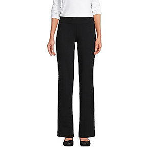 Lands' End Womens Starfish Straight Pants Black Regular Medium