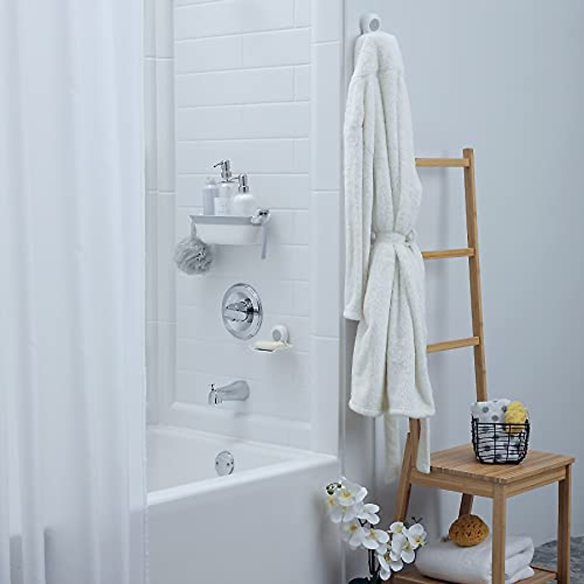 SlipX Solutions On The Dot Power Lock Suction Cup Hook, Razor Holder & Phone Cradle (Perfect for Shower & Mirror, Holds 11 lbs)