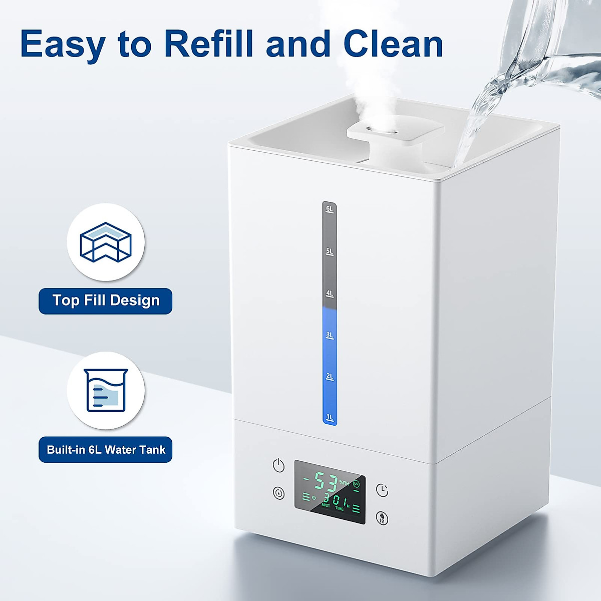 6L Humidifier for Bedroom Large Room