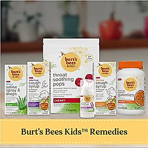 Burt's Bees Kids Throat Soothing Pops with Natural Manuka Honey, Cherry Flavor, 15 Count