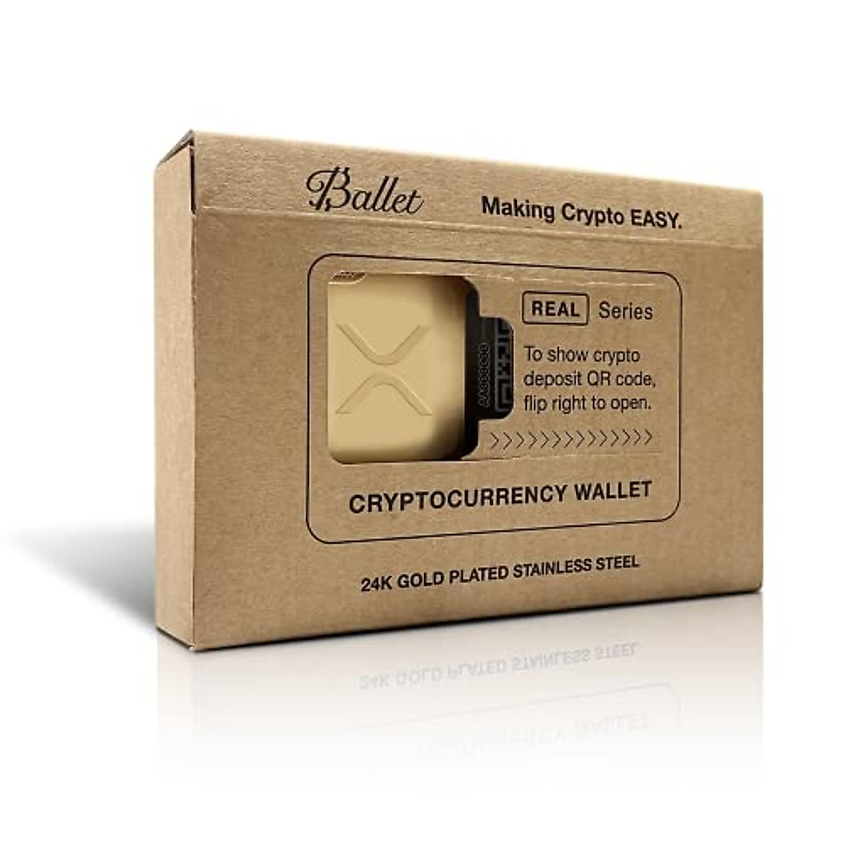 Ballet REAL XRP, Gold Edition - The Easiest Crypto Cold Storage Card - Cryptocurrency Hardware Wallet with Multicurrency and NFT Support (Single)