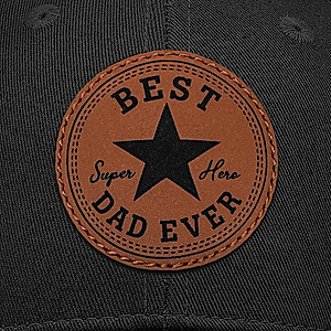 Best Dad Ever Hat Fathers Day Birthday Gifts for Dad Papa from Daughter Son Black Trucker Hat
