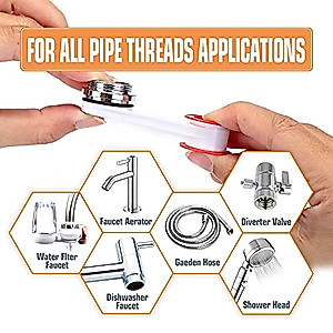 11 Pcs Faucet Adapter Kit, Brass Aerator Adapter Male Female Kitchen Sink Faucet Adapter to Garden Hose, Water Filter, Standard Hose via Diverter with Faucet Aerator and Thread Seal Tape