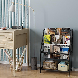 aboxoo Kids Bookshelf Todder Freestanding for Children Room 18 inches Small Toddler Bookcase Toy Organizer Play Black Stable Bookcase Bookstore Library Book Unit Storage for Small Place,Black